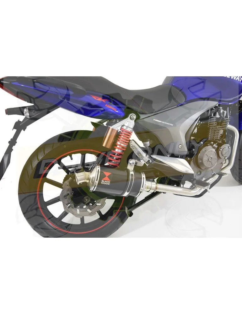 KSR Code X 125 2012-2017 Ligne complète + Silencieux Ovale Noir En Inox ...