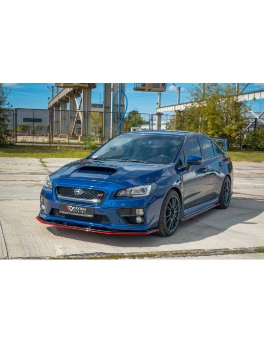 Lame de Pare-chocs Avant / Splitter V.4 SUBARU WRX STI + - Maxton ...