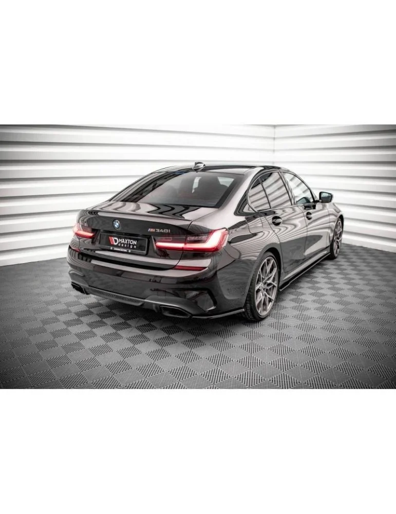 Lame de pare-chocs Latérales Arrière V.4 BMW M340i G20 / G21 - Maxton Couleur Noir Brillant
